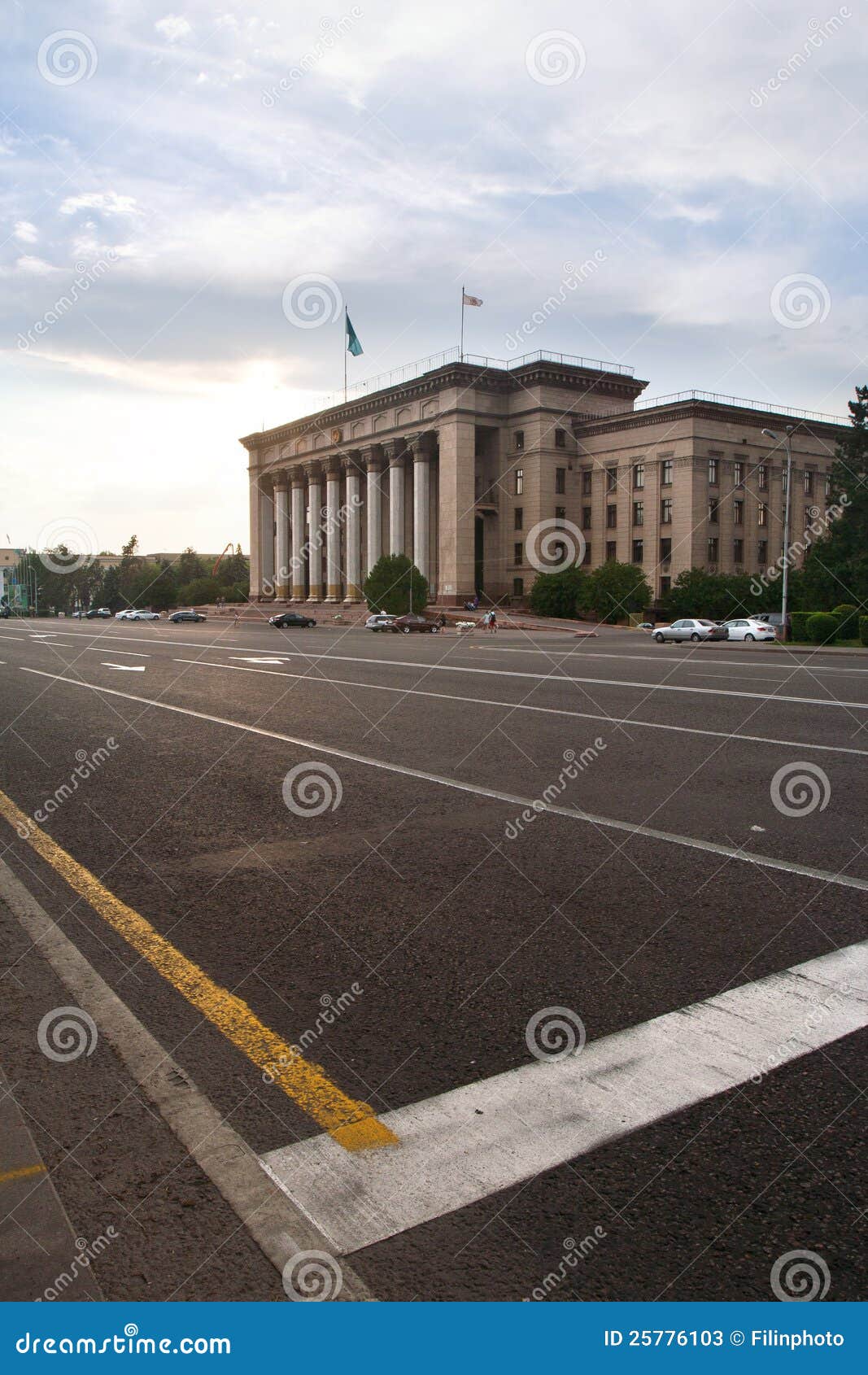 Old square of Almaty stock image. Image of road, landmark - 25776103