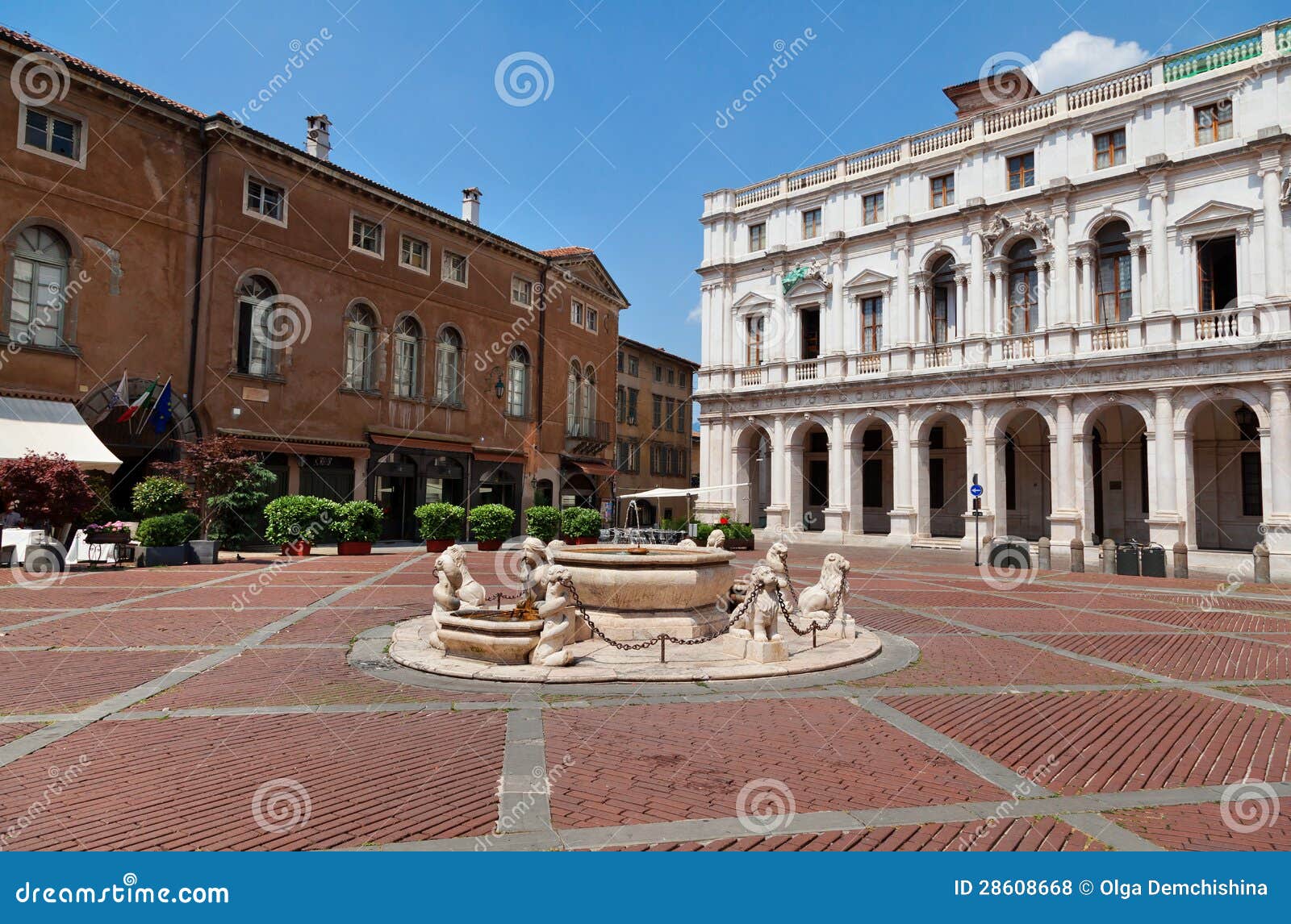 Old Square of Bergamo, Lombardy, Italy Stock Photo - Image of city ...