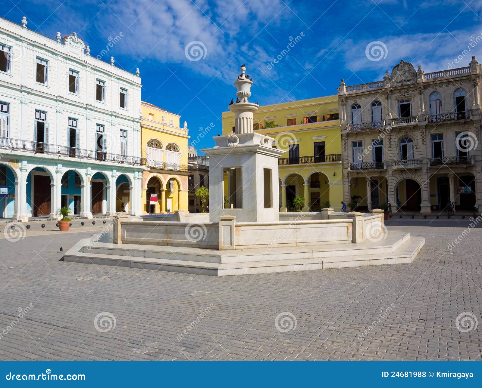 The Old Square in Havana, Cuba Stock Photo - Image of american ...