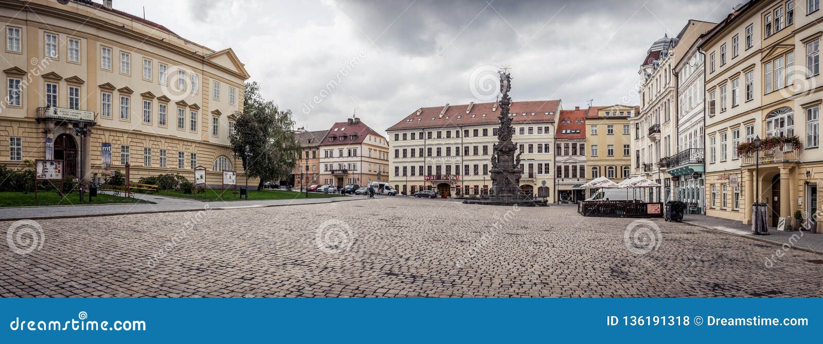 Old square at Teplice editorial stock photo. Image of europe - 136191318