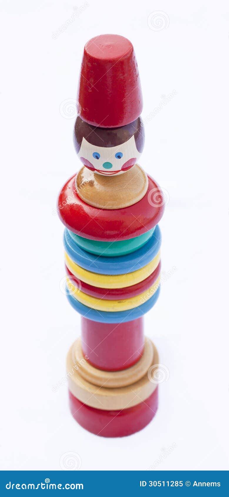 Old stacking clown stock image. Image of build, colorful - 30511285