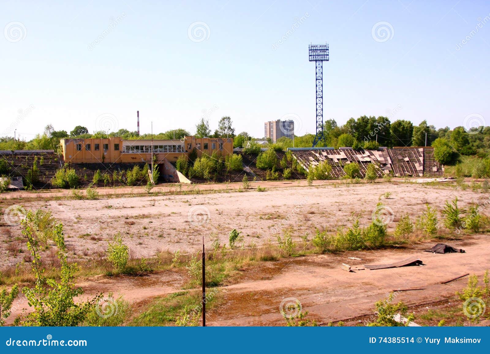 The old stadium editorial stock image. Image of thickets - 74385514
