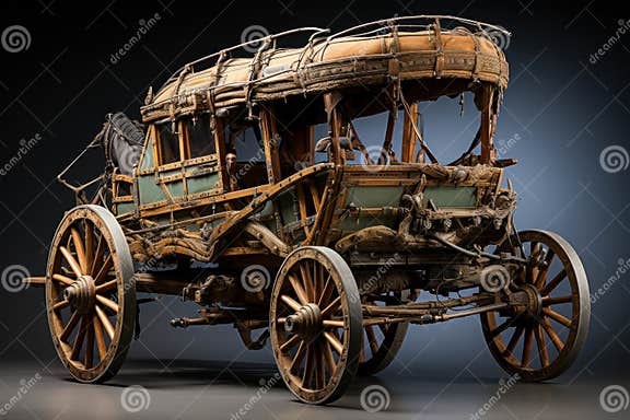 Old Stagecoach or Passenger Caravan. Stock Photo - Image of america ...