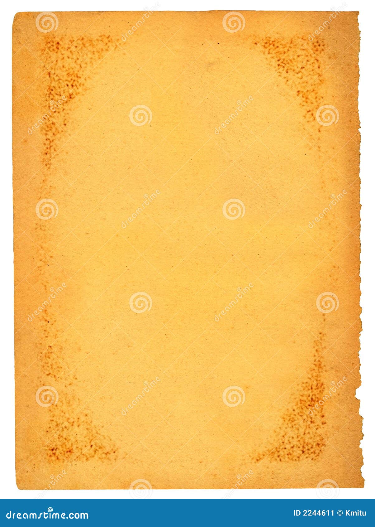 Old stained sheet of paper stock image. Image of antique - 2244611