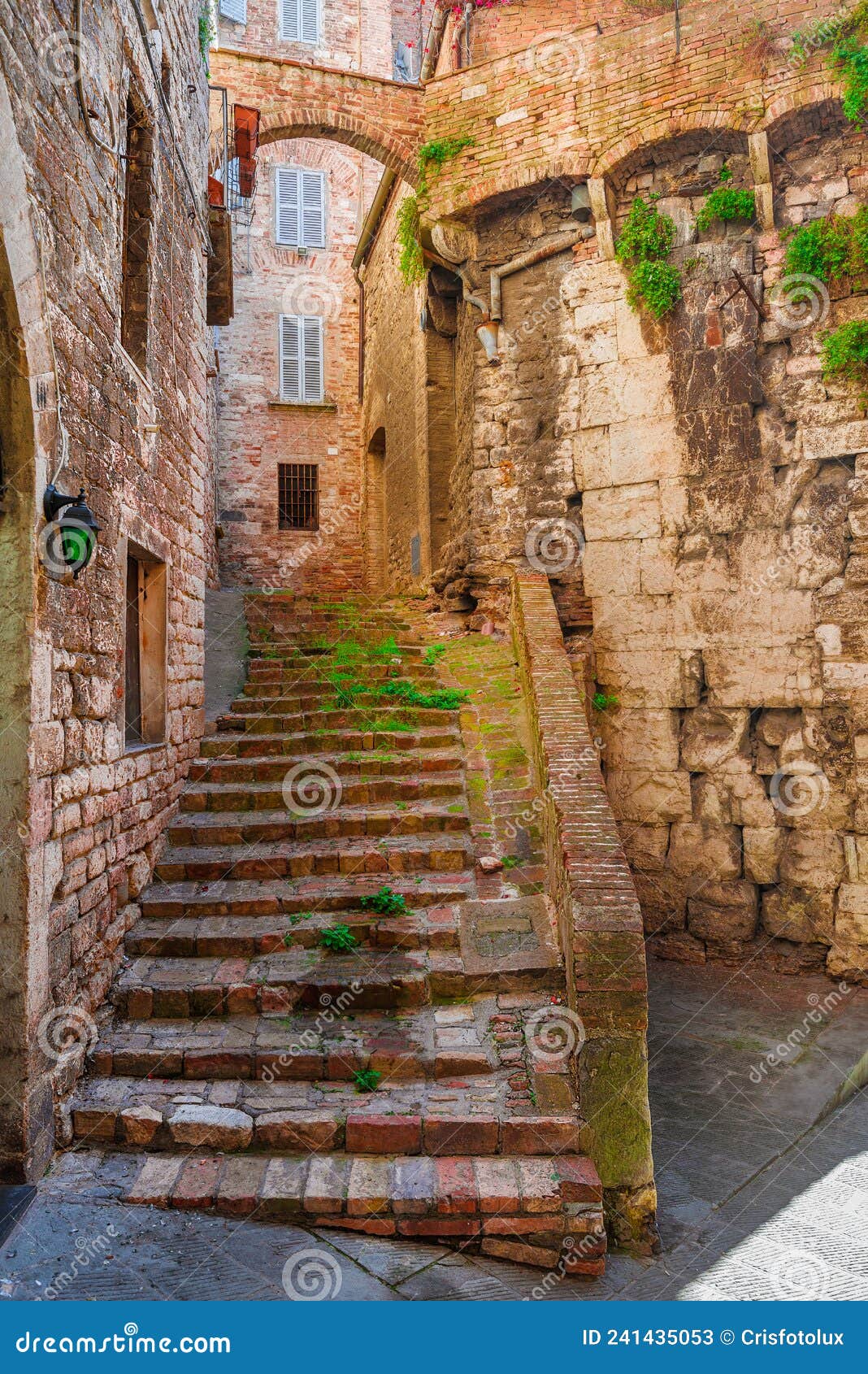 Perugia Historic Center Steps Stock Image - Image of destination ...
