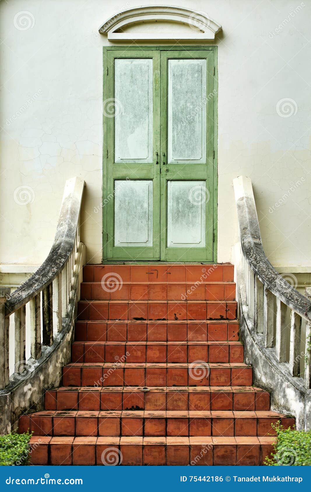 Old stairs old door stock photo. Image of glass, cathedral - 75442186