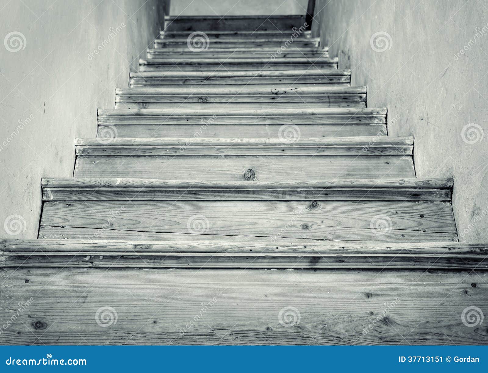 Old stairs to the attic stock image. Image of texture - 37713151