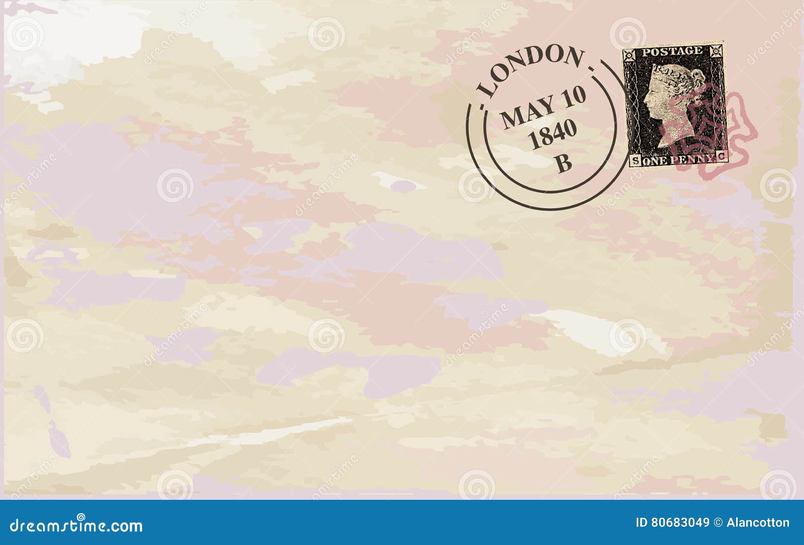 Old Stamped Envelope Background Cartoon Vector | CartoonDealer.com ...