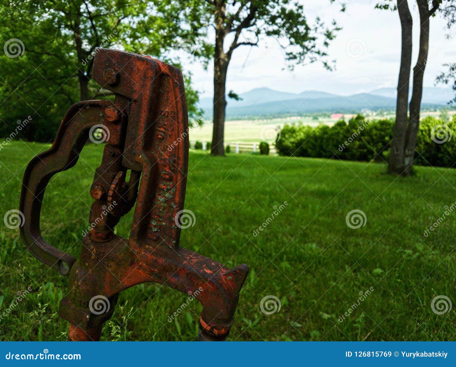 Old standpipe in a garden stock image. Image of summer - 126815769