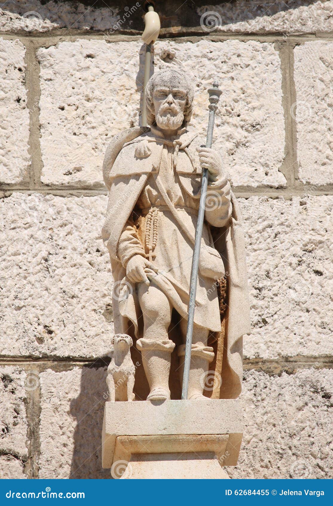 Old statue stock image. Image of catholic, island, stone - 62684455