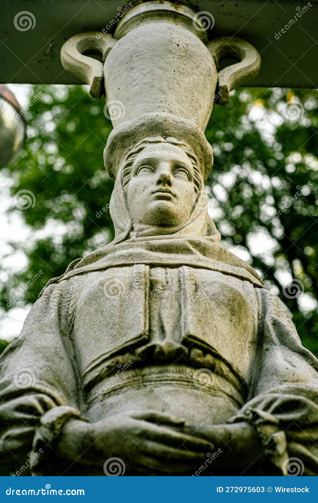 Old Statue in a Park in Bucharest, Romania Stock Image - Image of close ...