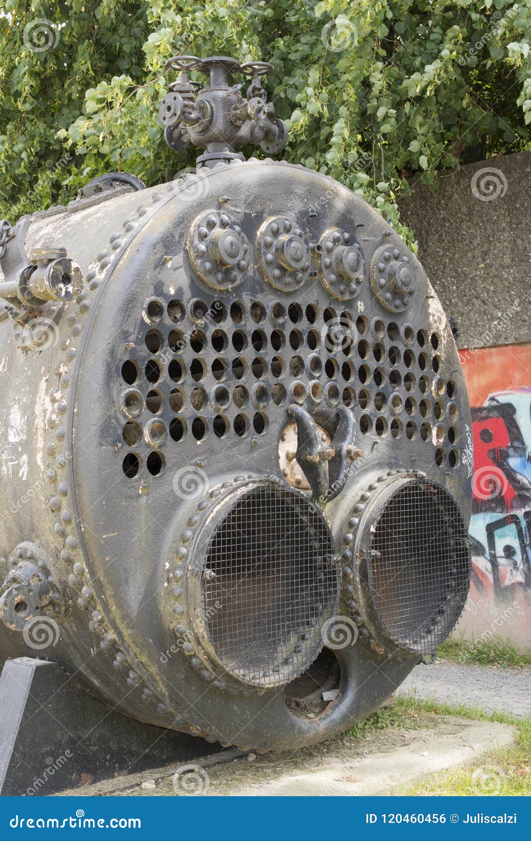 Old Steam Boiler stock photo. Image of industrial, round - 120460456