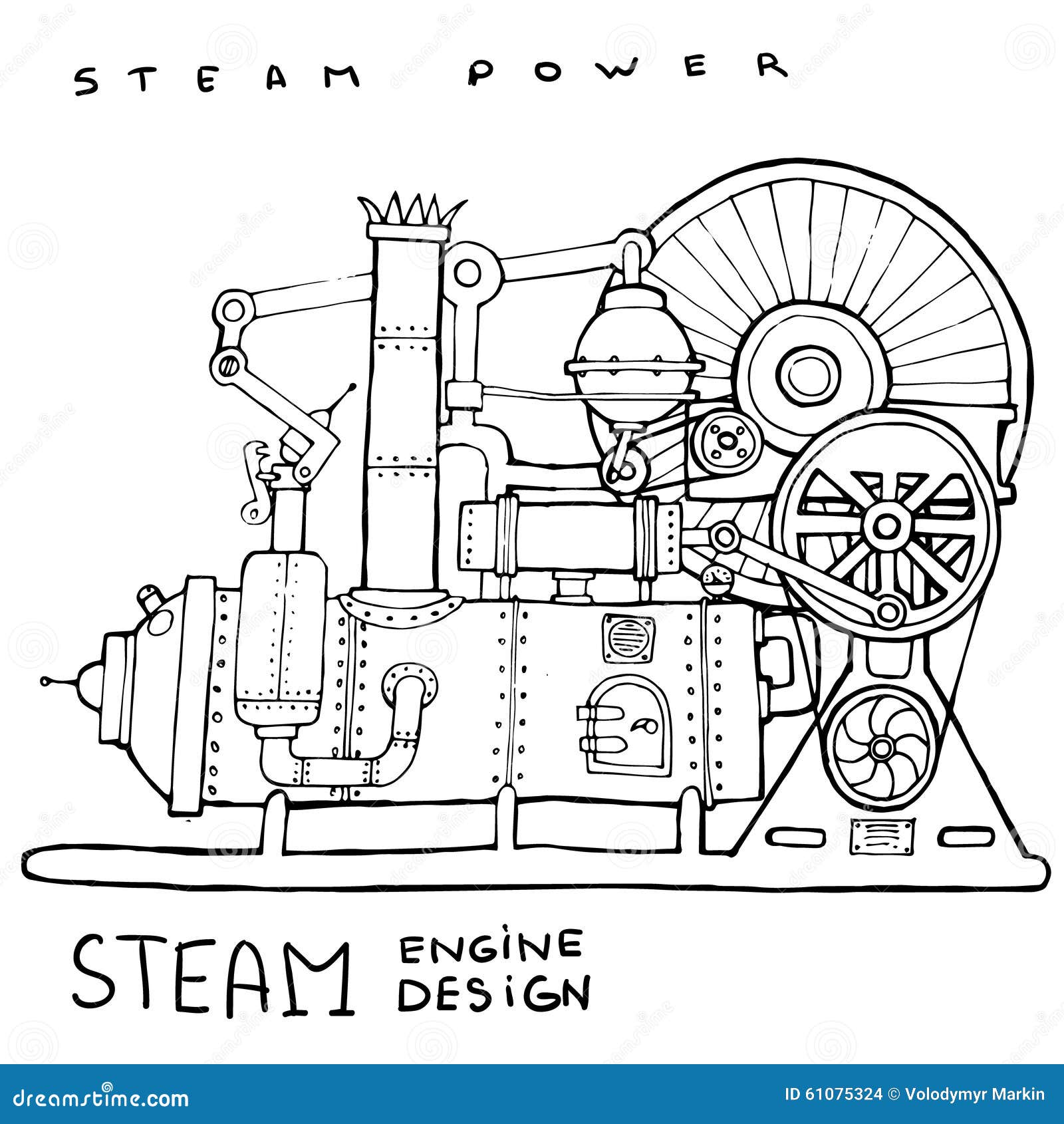 Traction Engine Vector Illustration | CartoonDealer.com #38115478