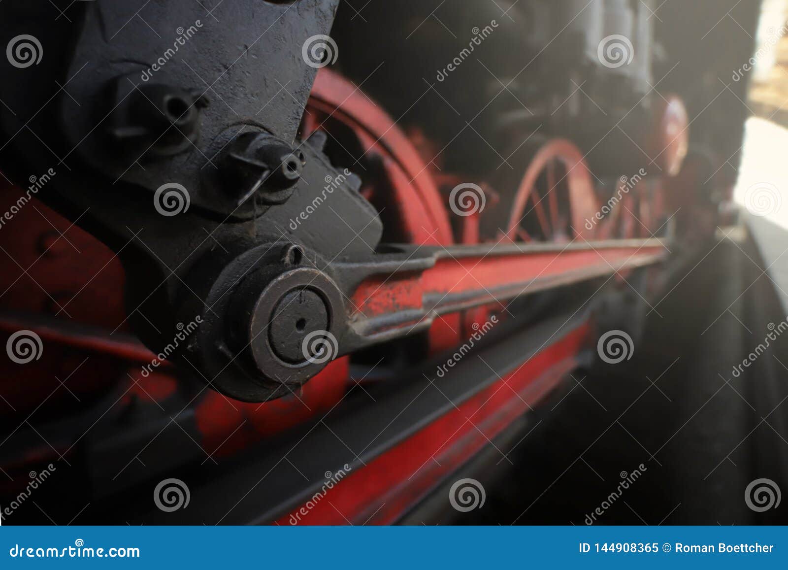 An Old Steam Engine from Which Chassis, Coupling Rod and Control are ...