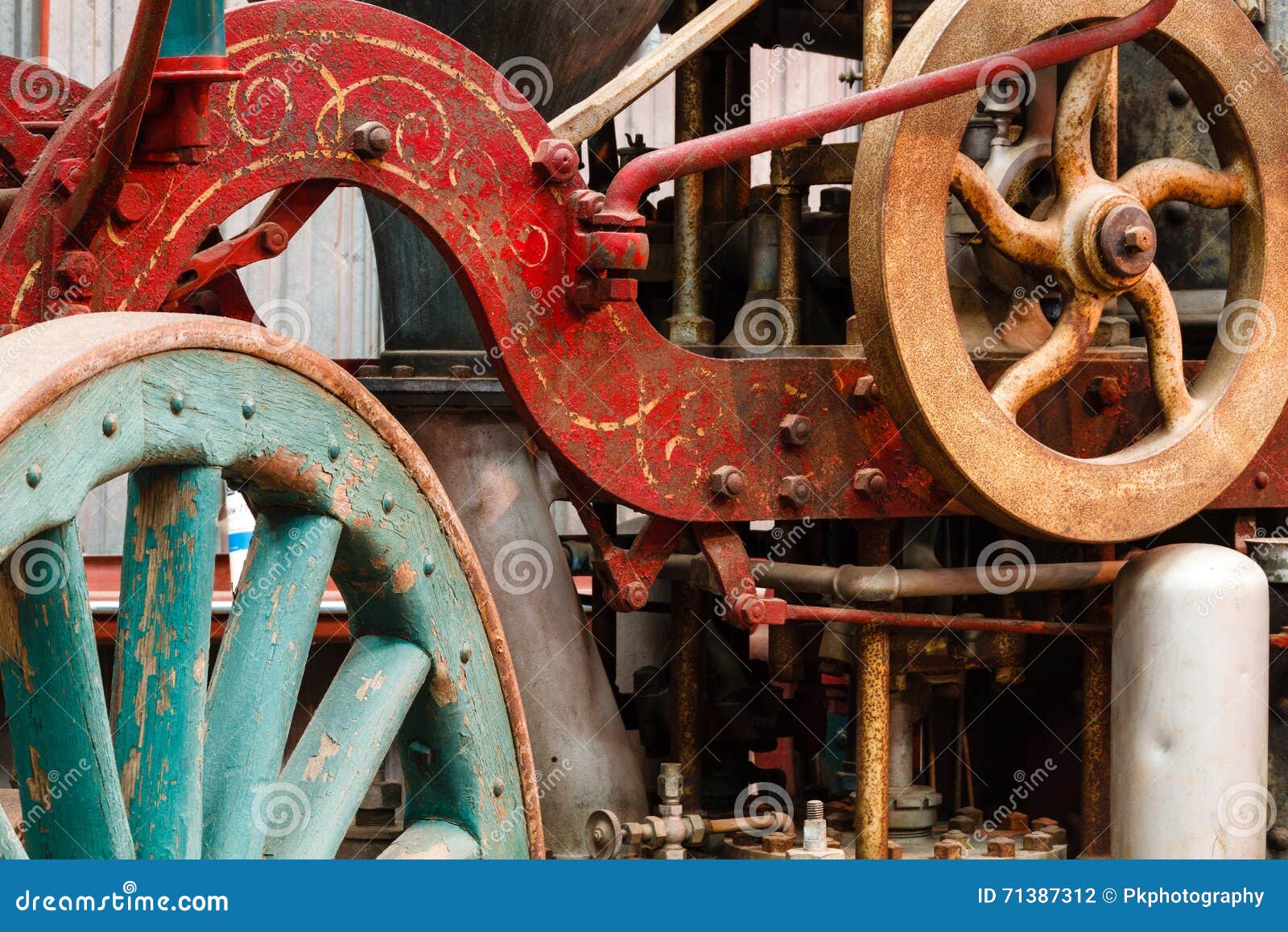 Old Steam Fire Engine on Display at Train Museum. Editorial Photography ...