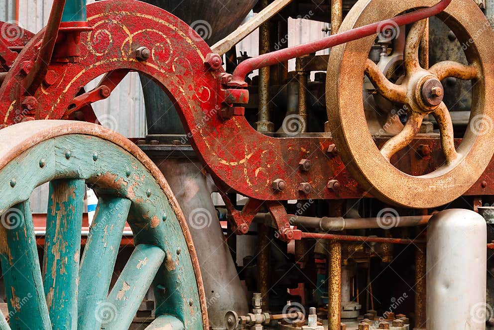 Old Steam Fire Engine on Display at Train Museum. Editorial Photography ...