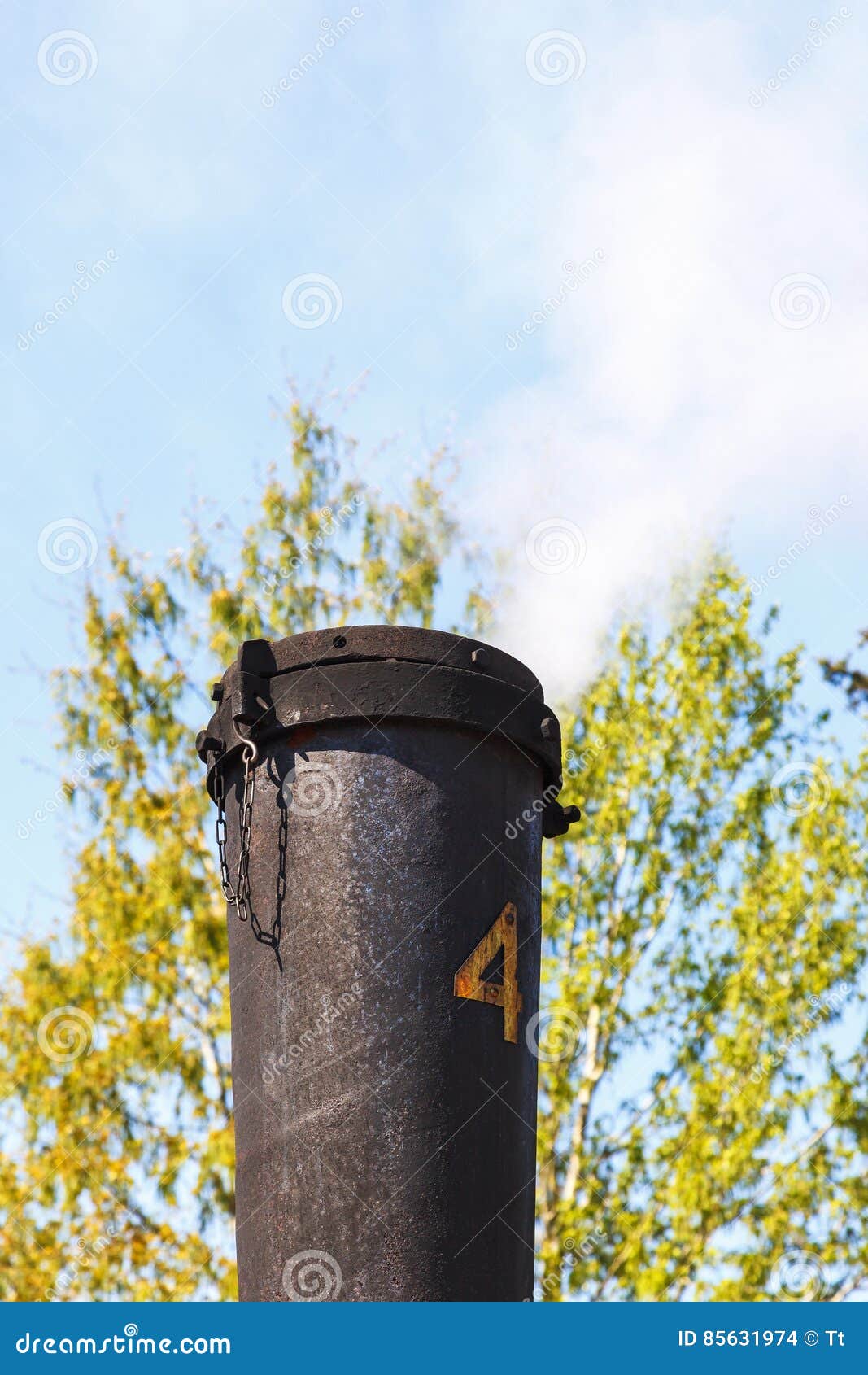 Old Steam Locomotive Chimney Stock Photo - Image of chimney ...