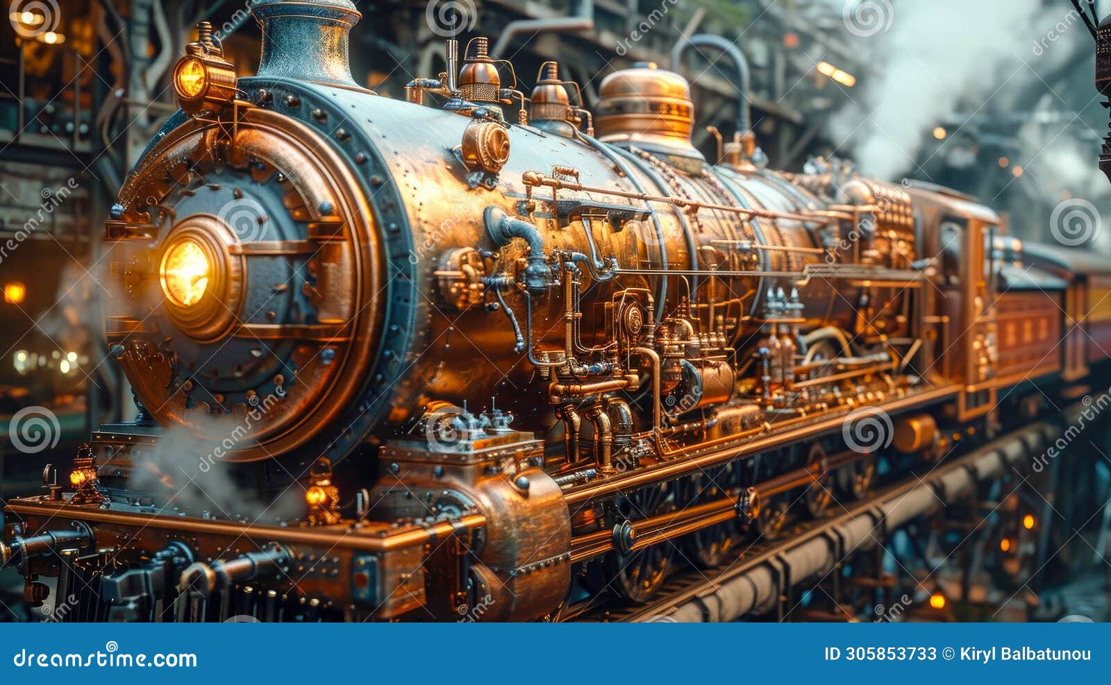 Old Steam Locomotive, Close-up. Steam Locomotive Stock Illustration ...