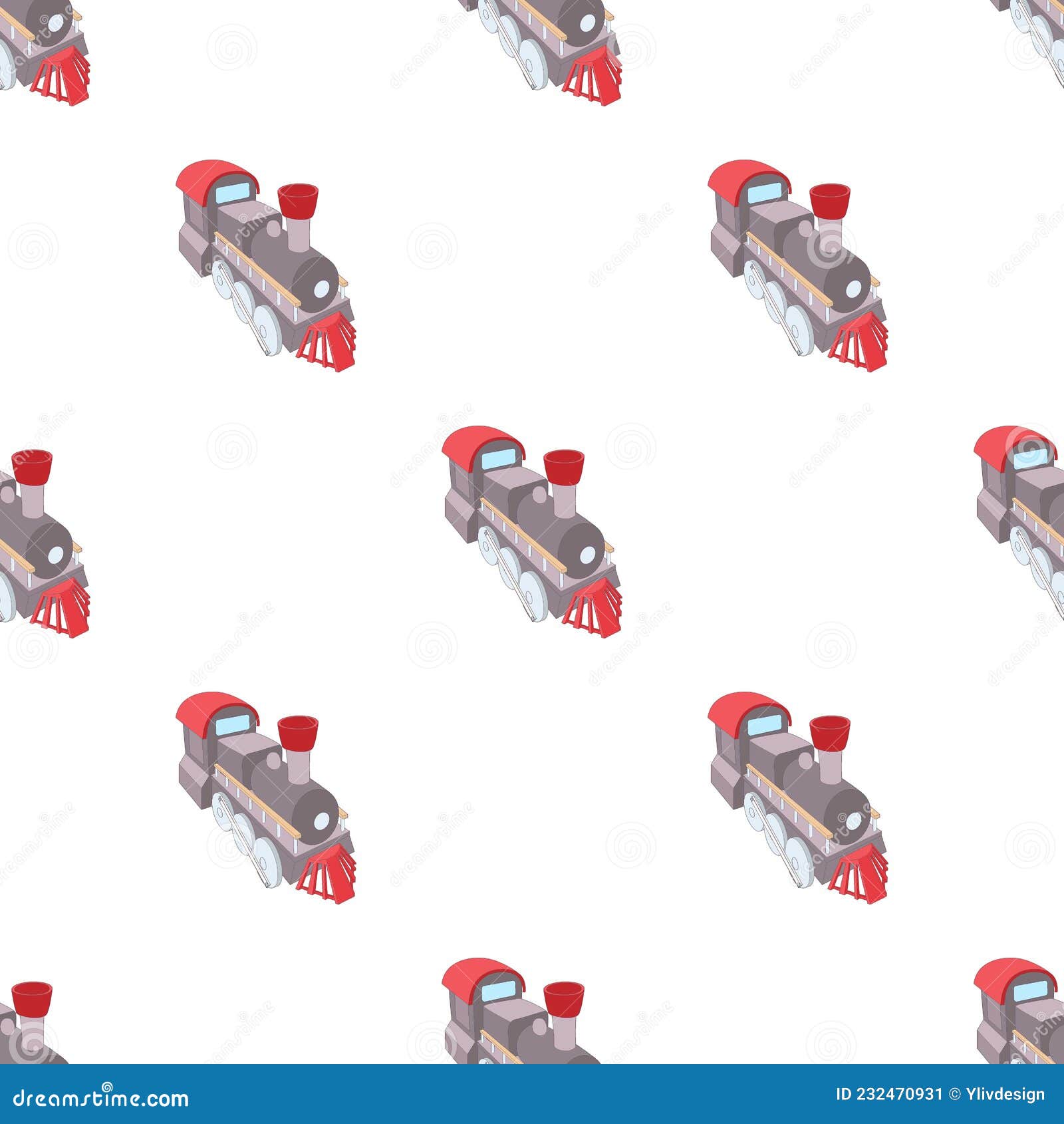 Old Steam Locomotive Pattern Seamless Vector Stock Illustration ...
