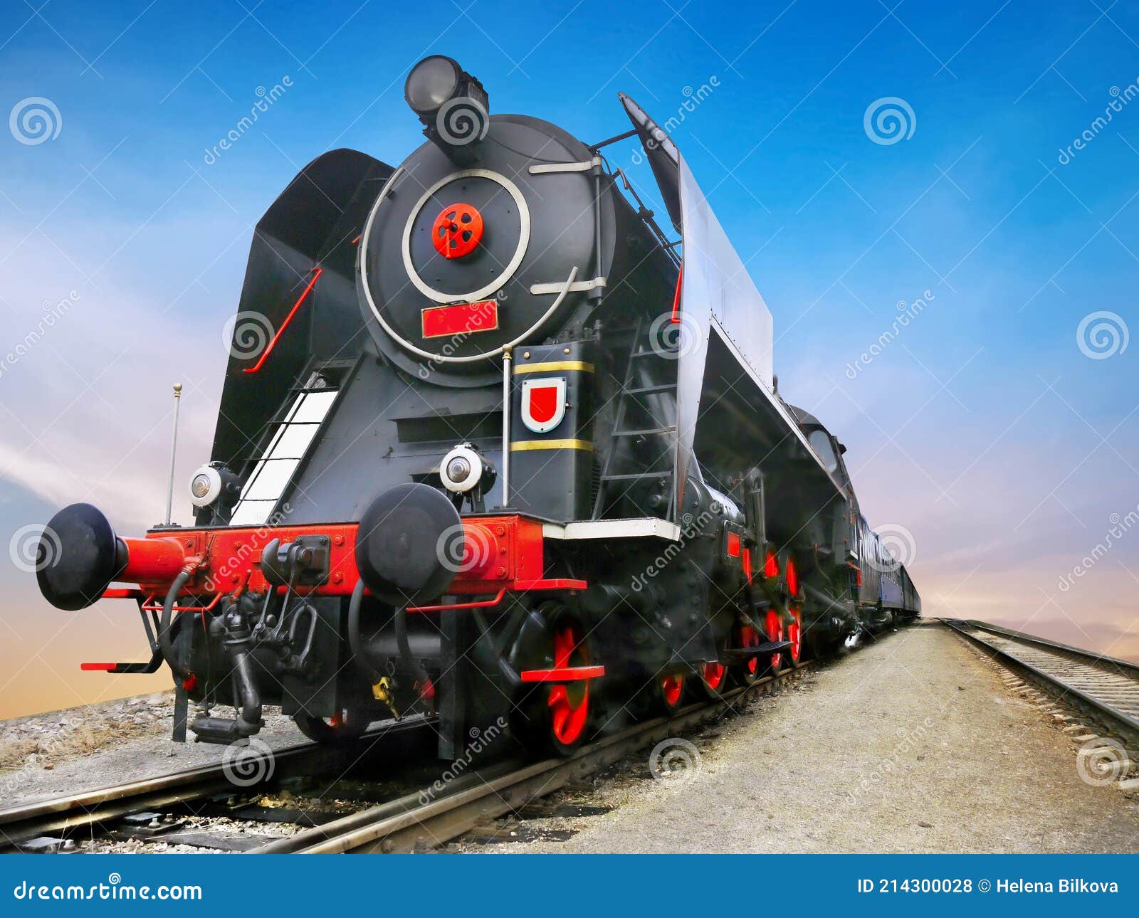 Old Steam Locomotive Train stock photo. Image of steam - 214300028