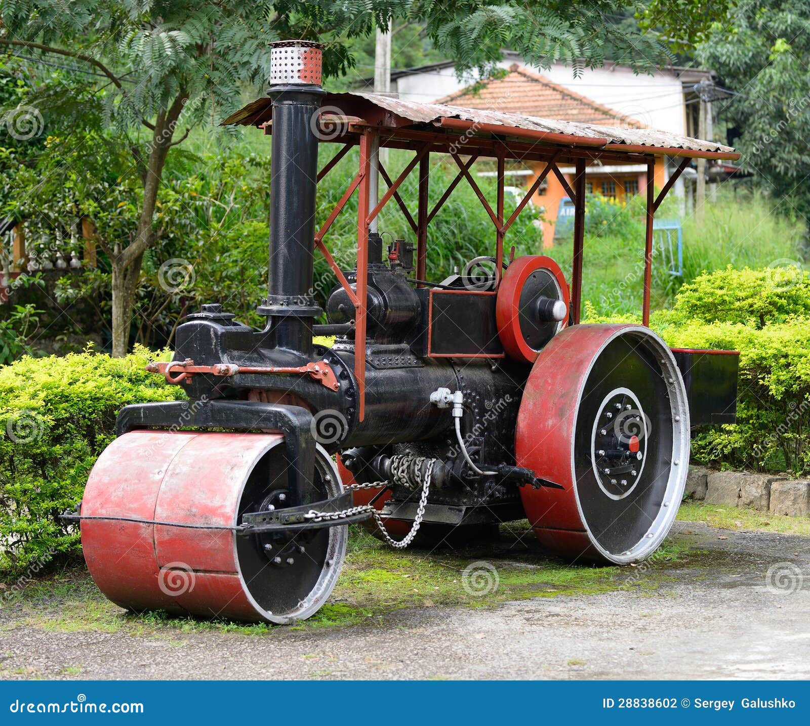 Old Steam Roller Machines for Laying of Asphalt Stock Photo - Image of ...