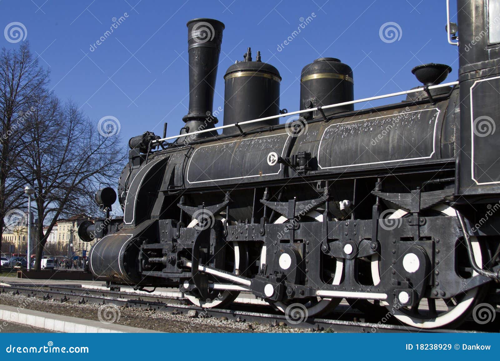 An old steam train stock image. Image of station, long - 18238929