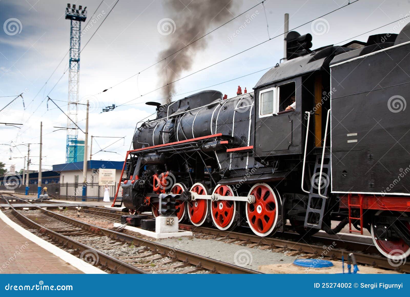 Old Steam Train is Leaving a Station Stock Photo - Image of historic ...