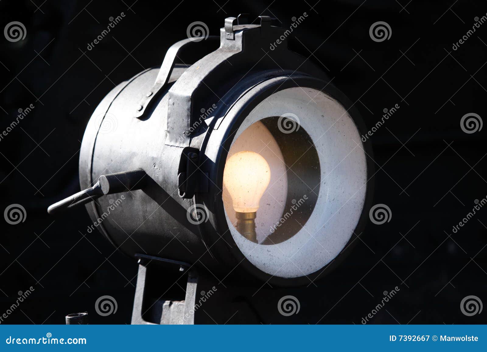 Old steam train light stock image. Image of contrast, historic - 7392667