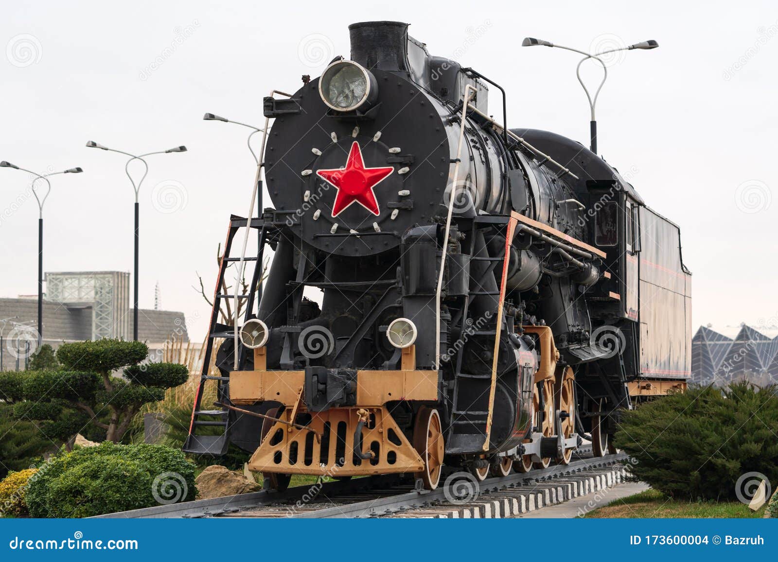 Old Steam Train in the Park Stock Photo - Image of metal, ancient ...