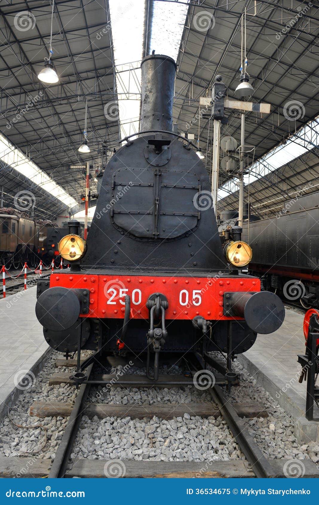 Old Steam Train on the Railway Station Stock Image - Image of railway ...