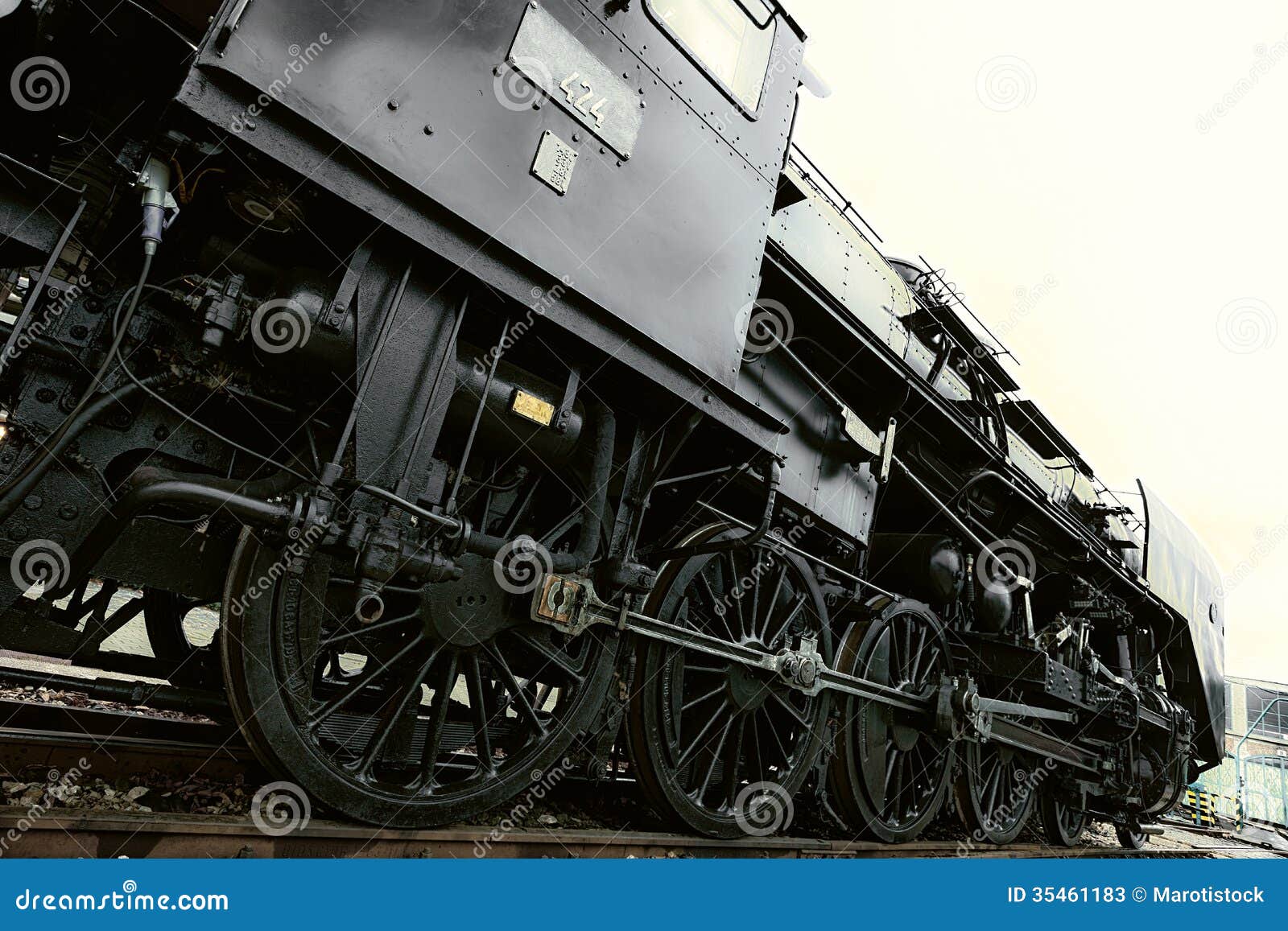 Old steam train stock image. Image of antique, winter - 35461183