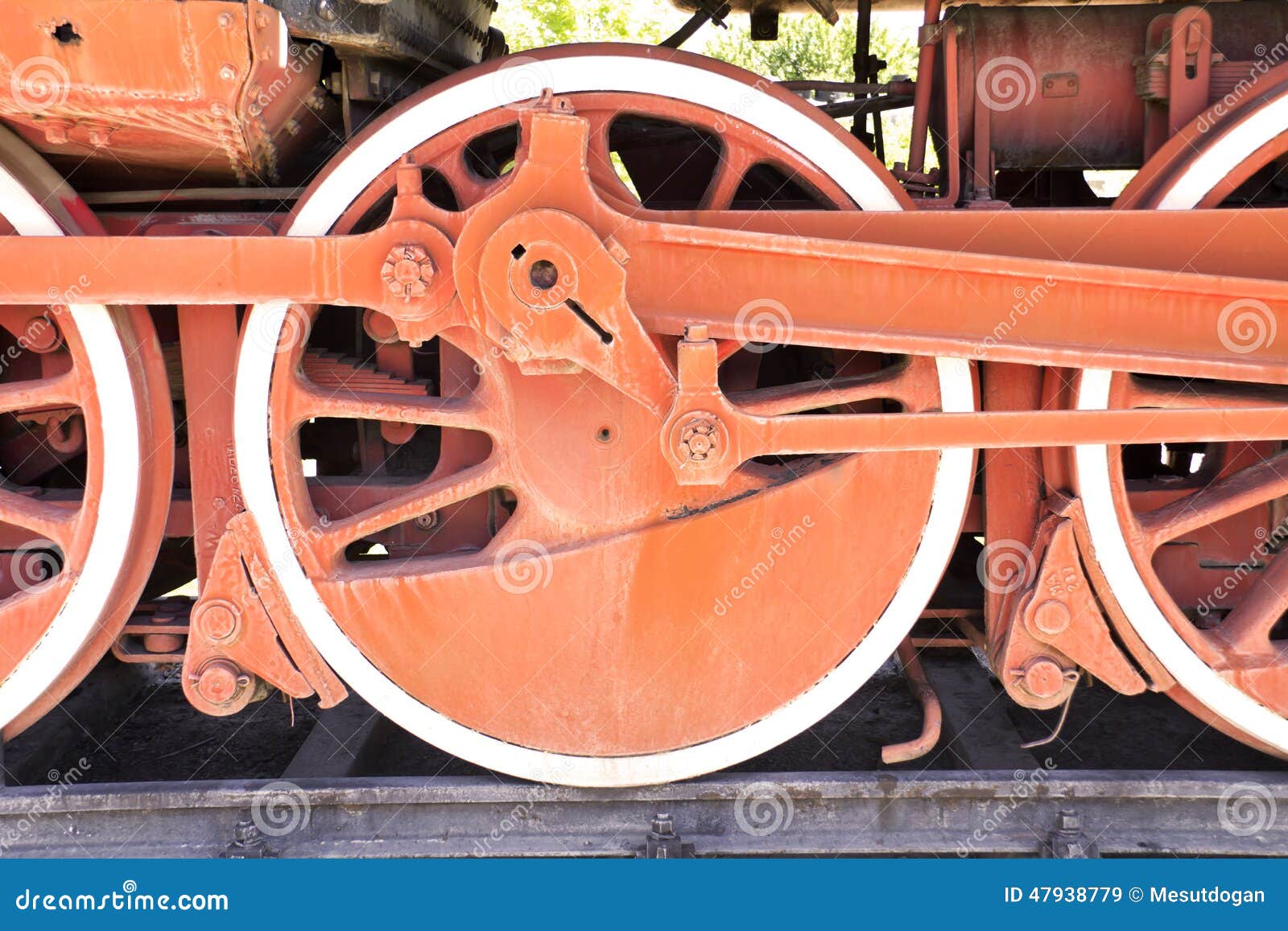 Old steam train wheel stock image. Image of transport - 47938779