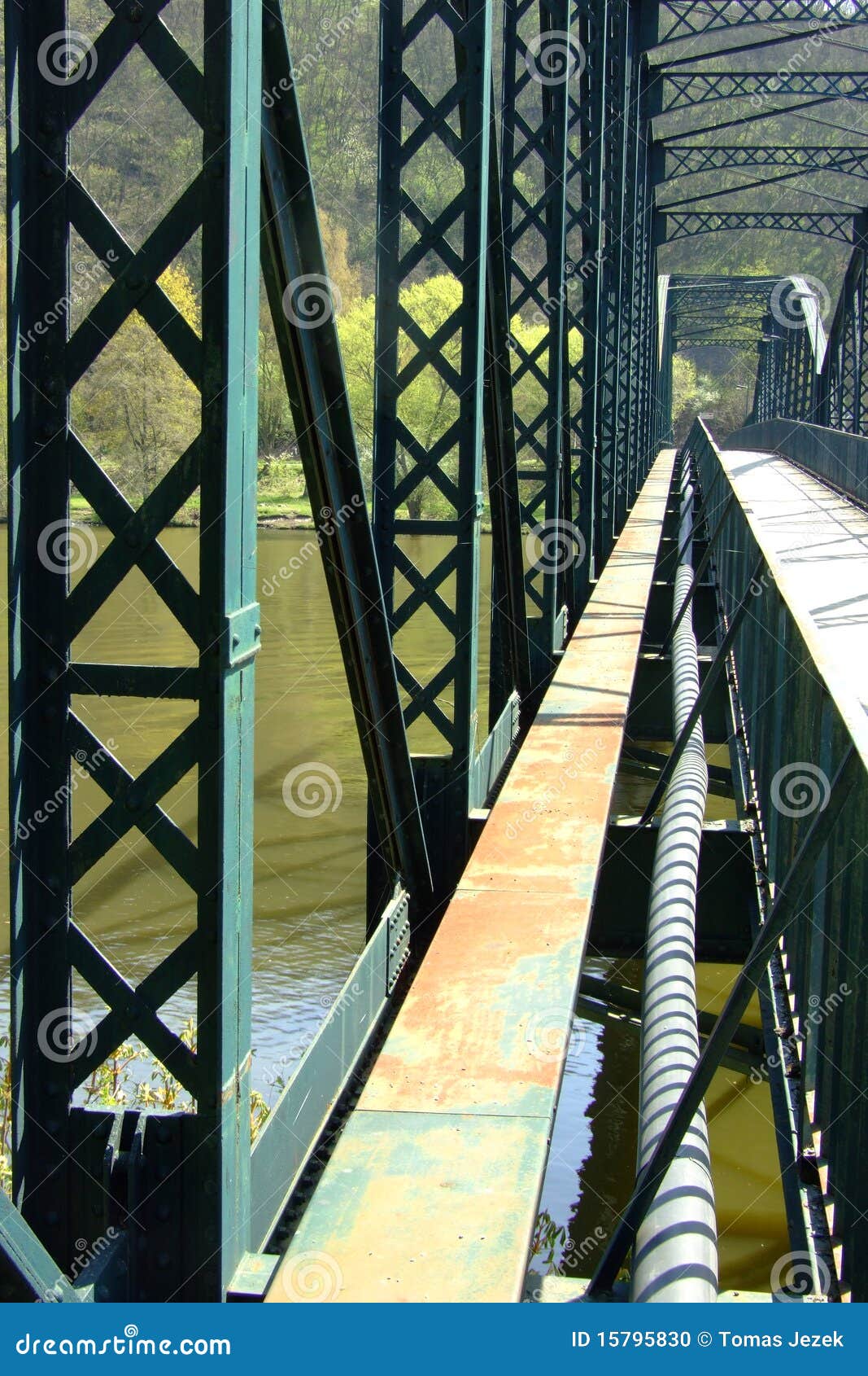 Old steel bridge stock photo. Image of bridge, girder - 15795830