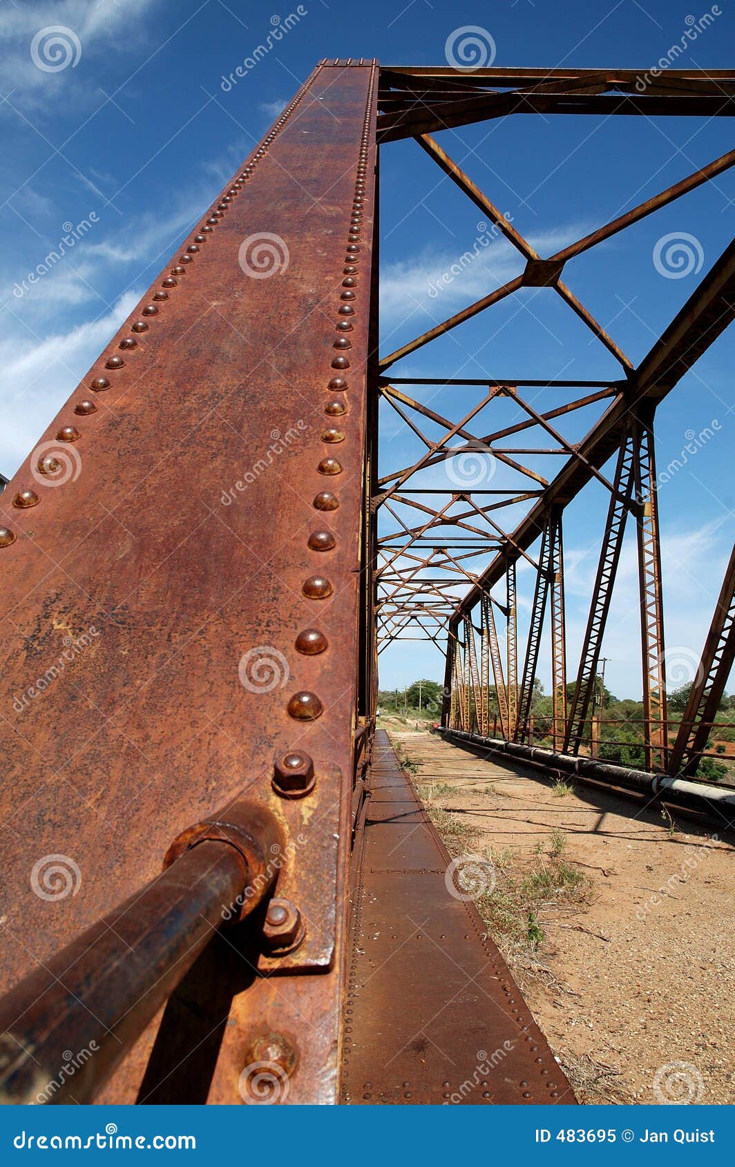 Old steel bridge stock image. Image of rivet, road, construction - 483695
