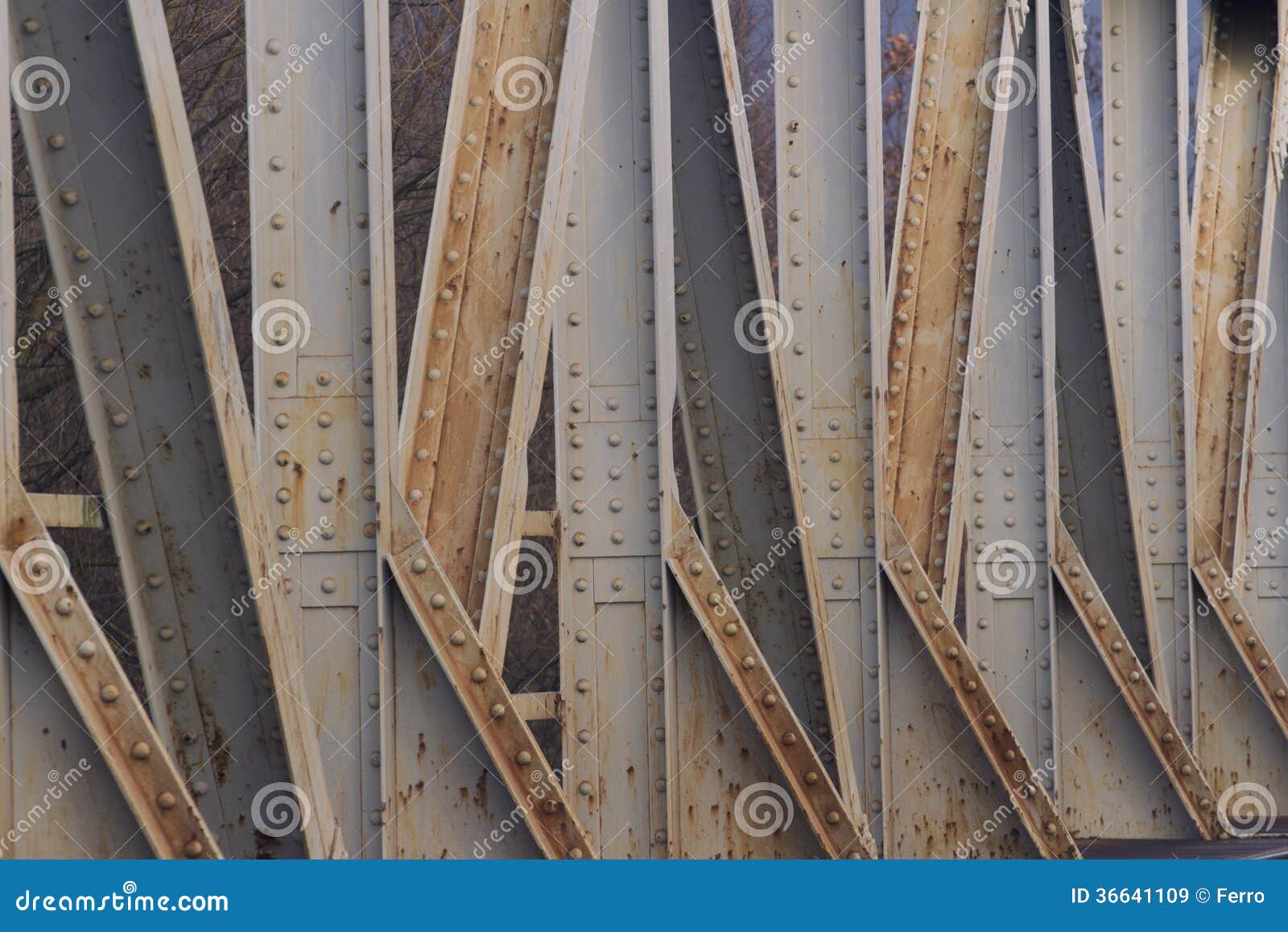 Old Steel Bridge Construction Stock Image - Image of industrial, rusty ...