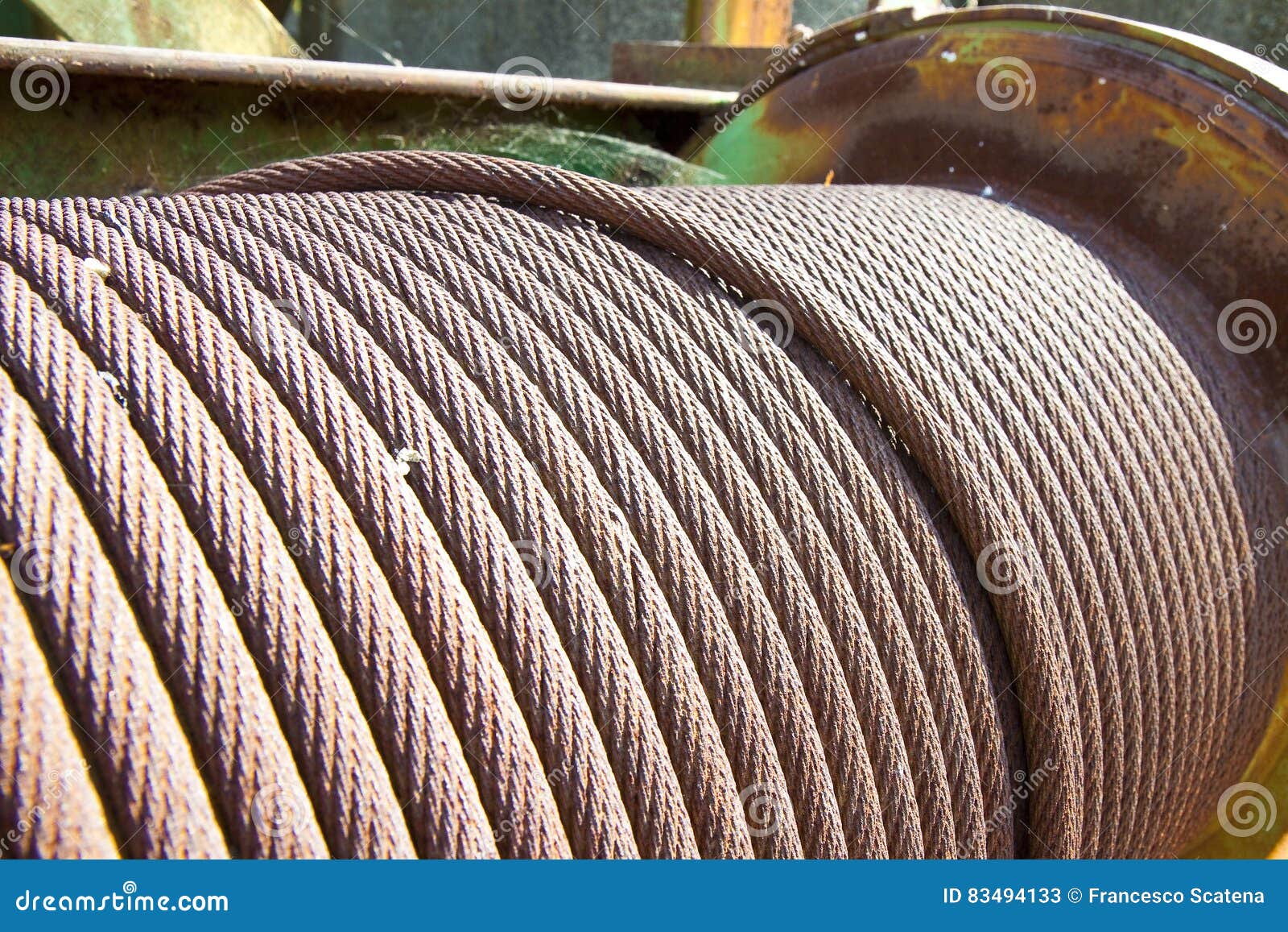 Old Steel Cable Wrapped Up in a Coil Stock Image - Image of twisted ...
