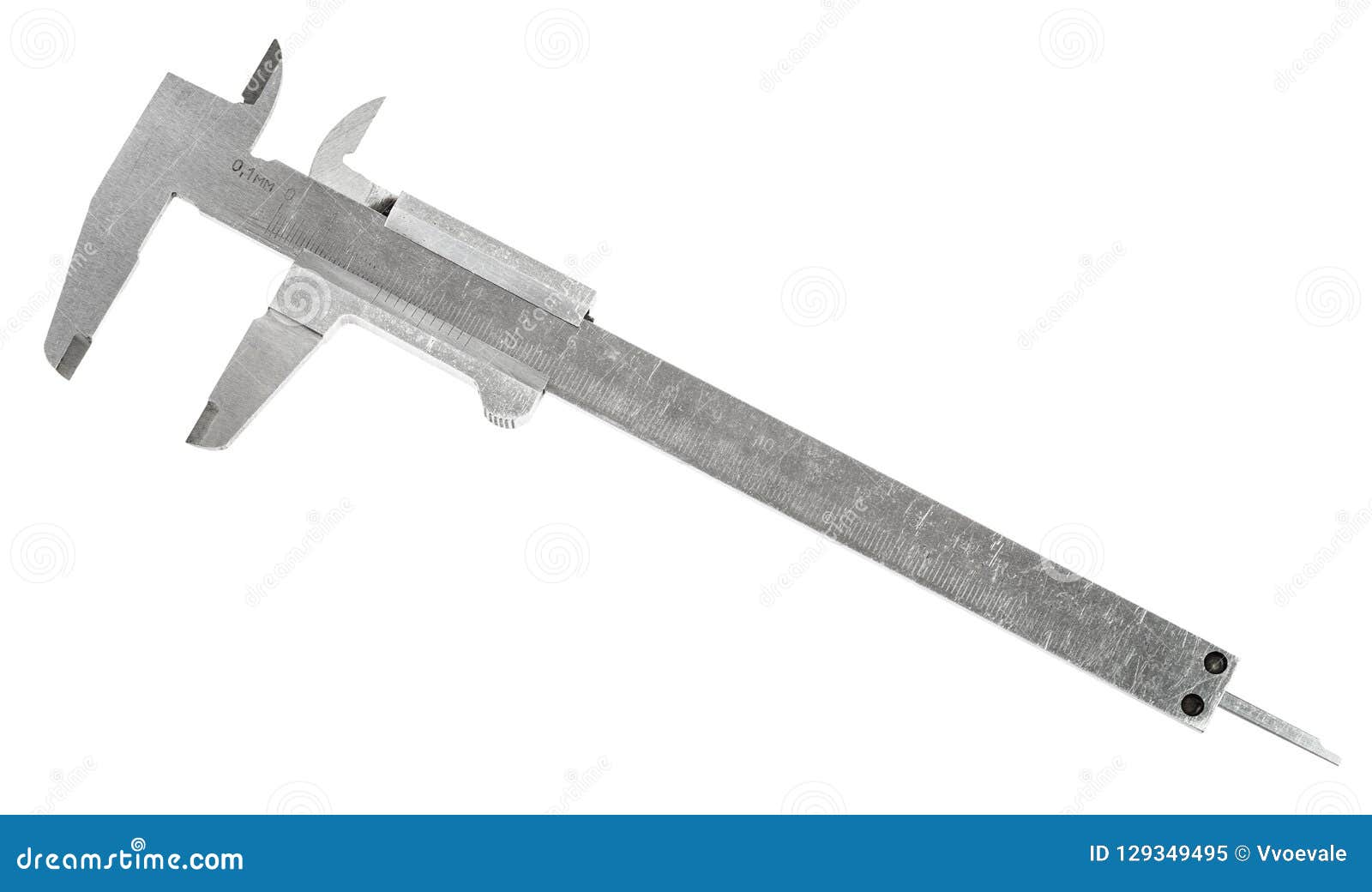 Old Steel Calipers Isolated on White Stock Image - Image of machinery ...