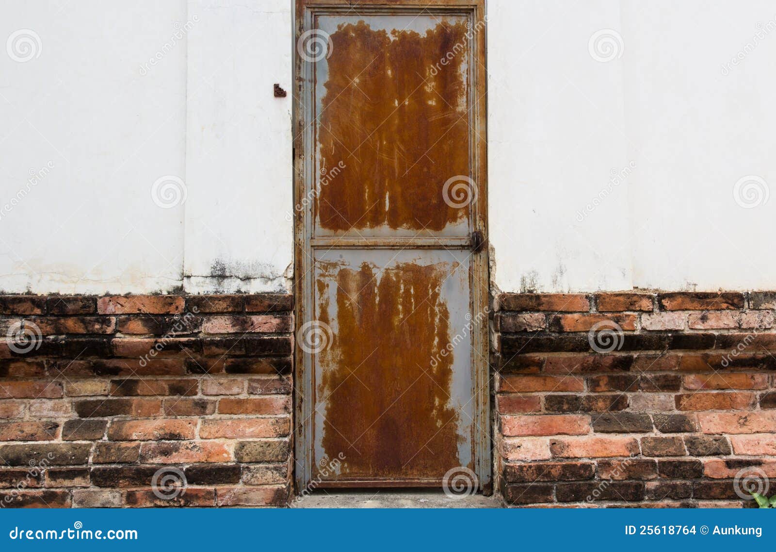 Old steel door stock photo. Image of brick, gravel, gray - 25618764