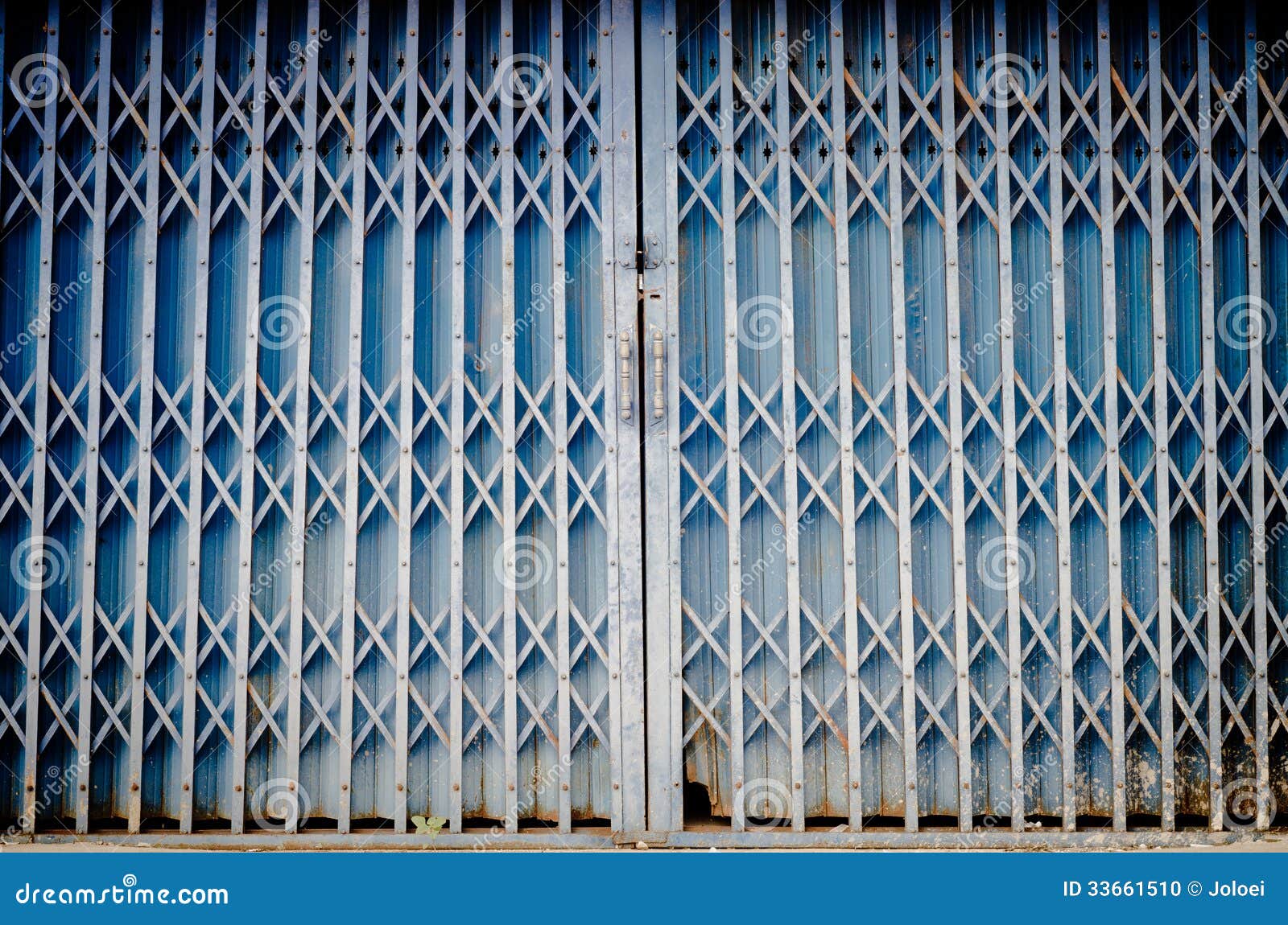 Old steel door stock photo. Image of colour, aluminum - 33661510