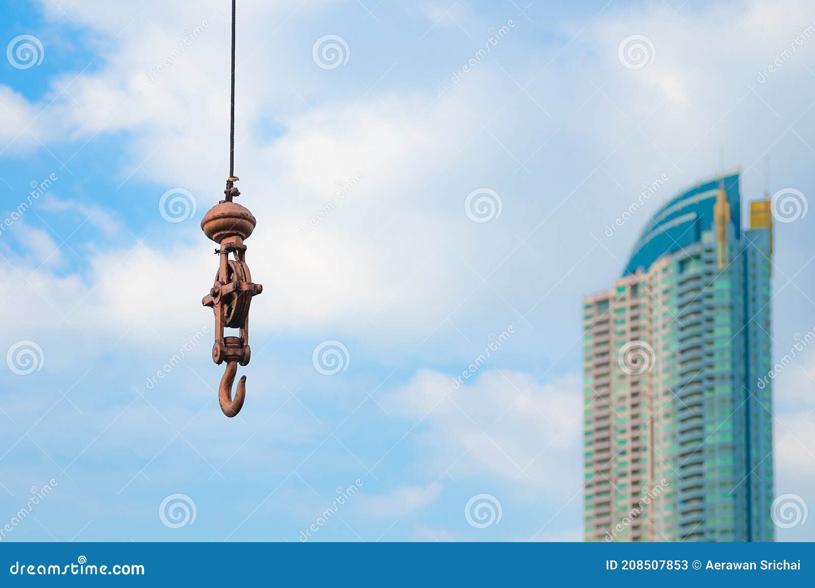 Old Steel Hook are Hang and Building. Stock Image - Image of ...