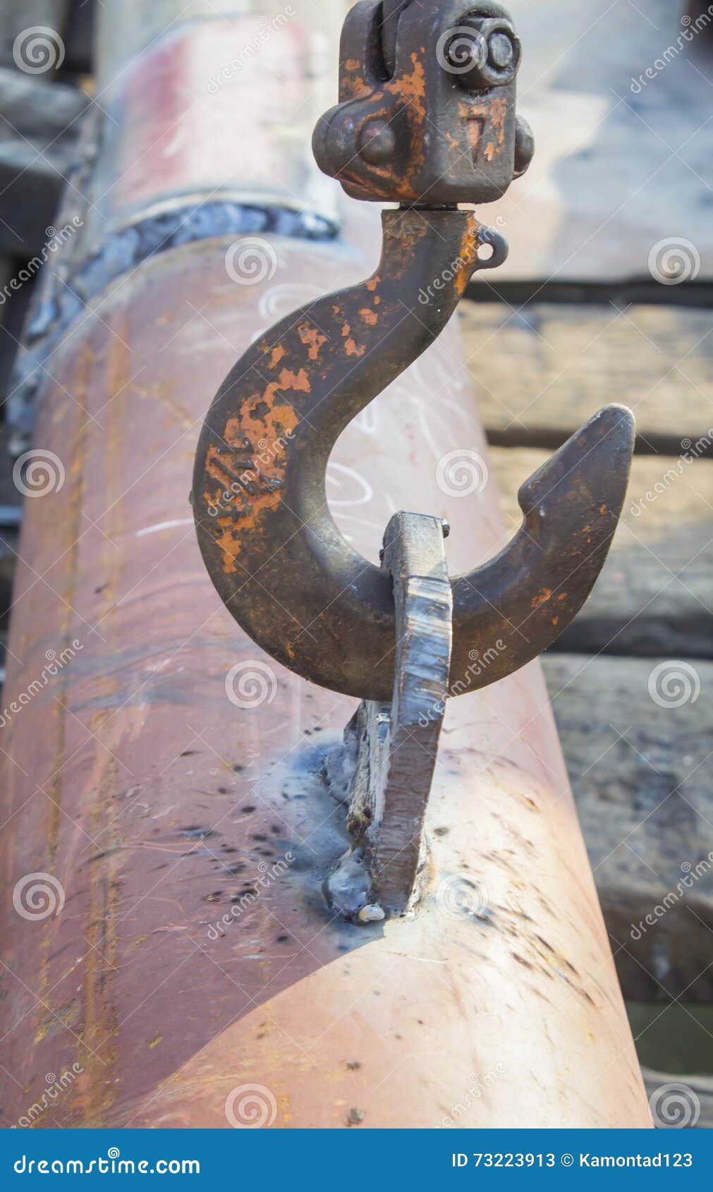 Old steel hook stock image. Image of machinery, weight - 73223913