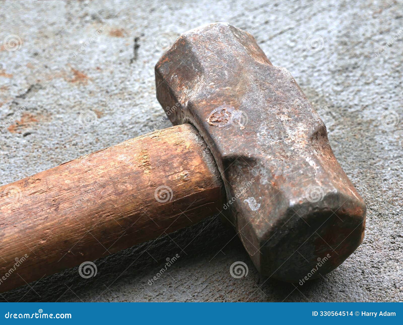 Old Steel or Iron Hammer with Octagonal Shape Stock Photo - Image of ...