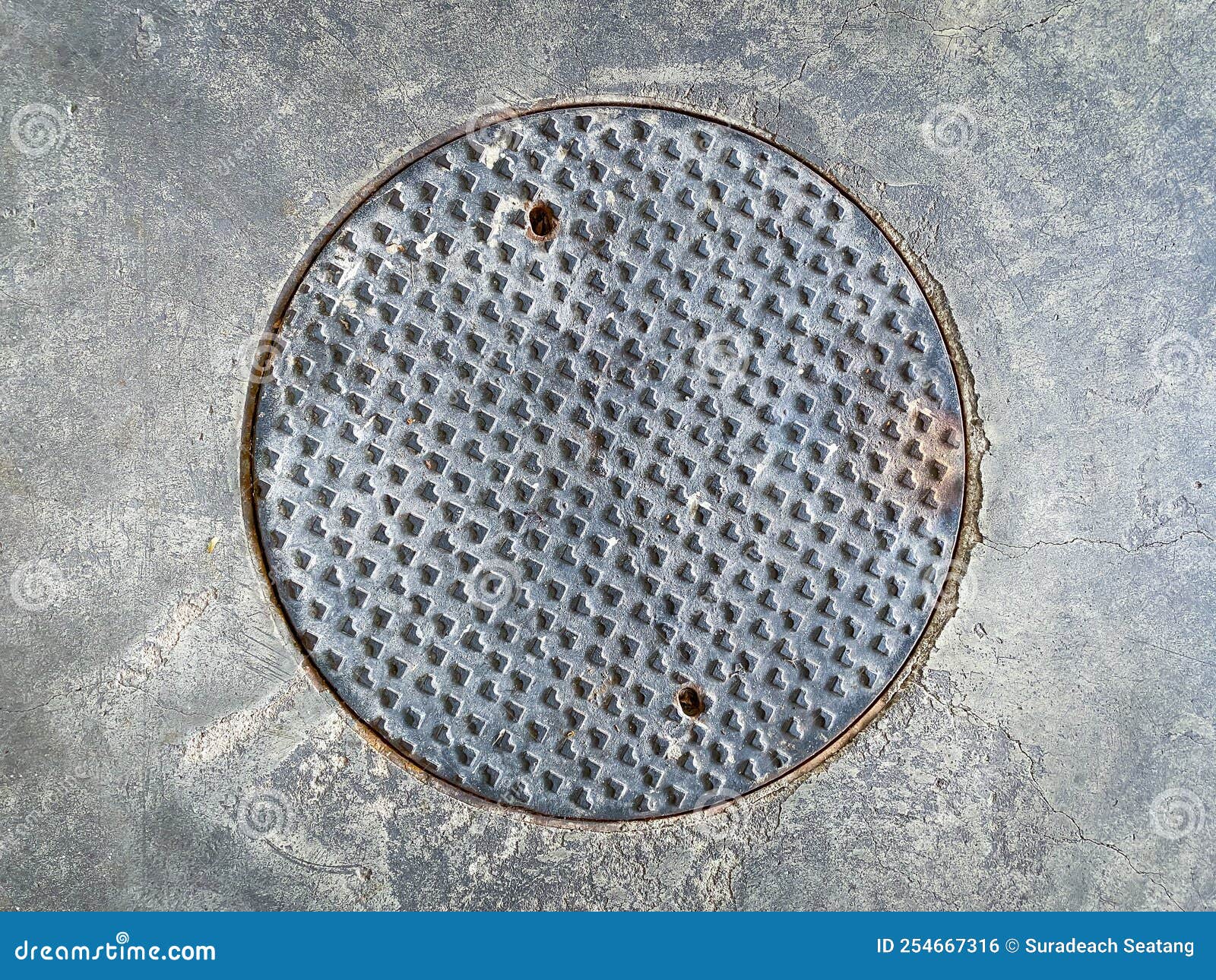 Old Steel Manhole on the Floor Stock Photo - Image of passage, garbage ...