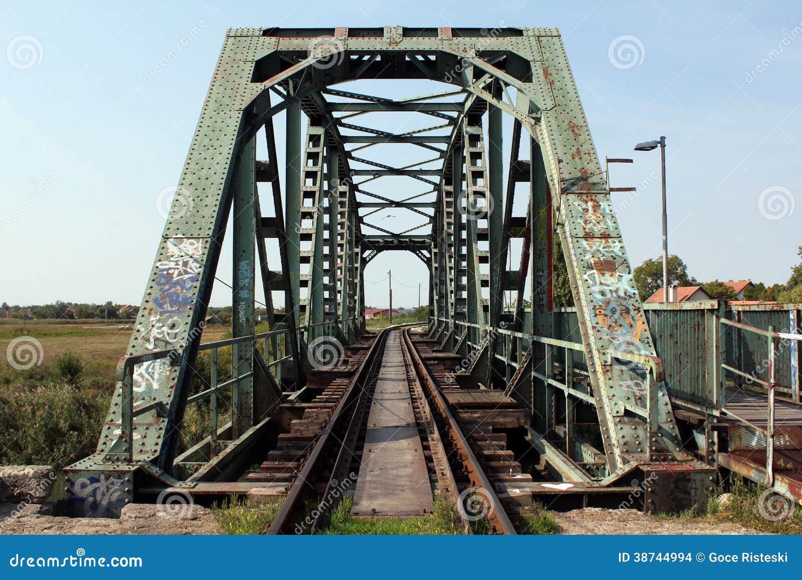 Old steel railway bridge stock photo. Image of transportation - 38744994