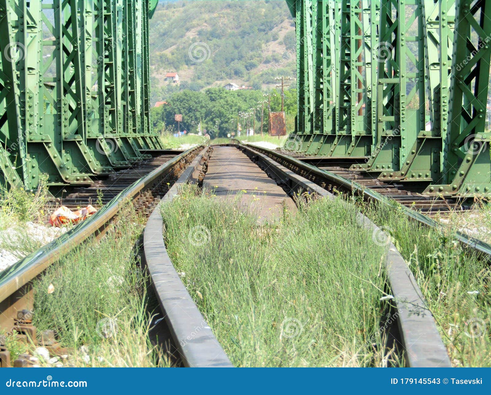 Old Steel Railway Bridge in Rural Area Stock Image - Image of ...