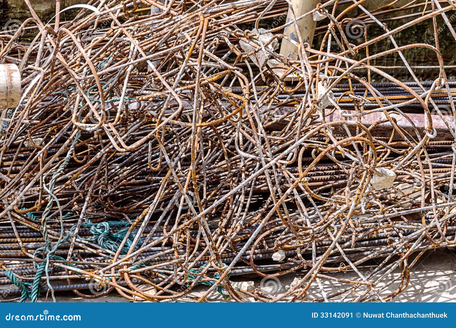Old steel rods used stock image. Image of architecture - 33142091