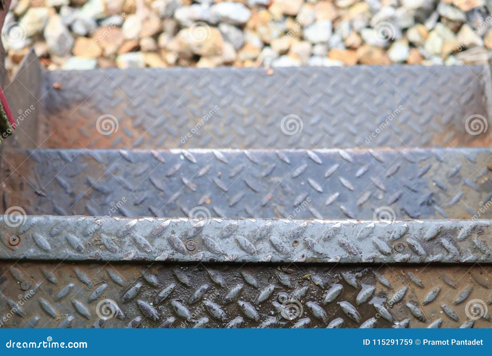 Old Steel Stair Way Up and Down of Train Stock Image - Image of ...