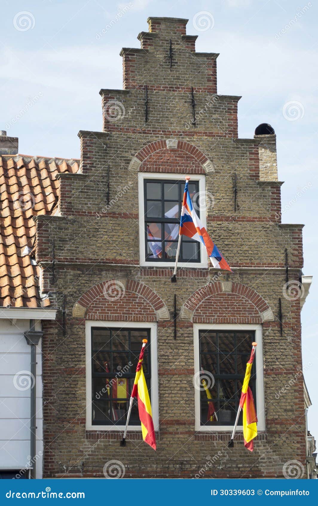 Old stepped gable stock image. Image of roof, vintage - 30339603
