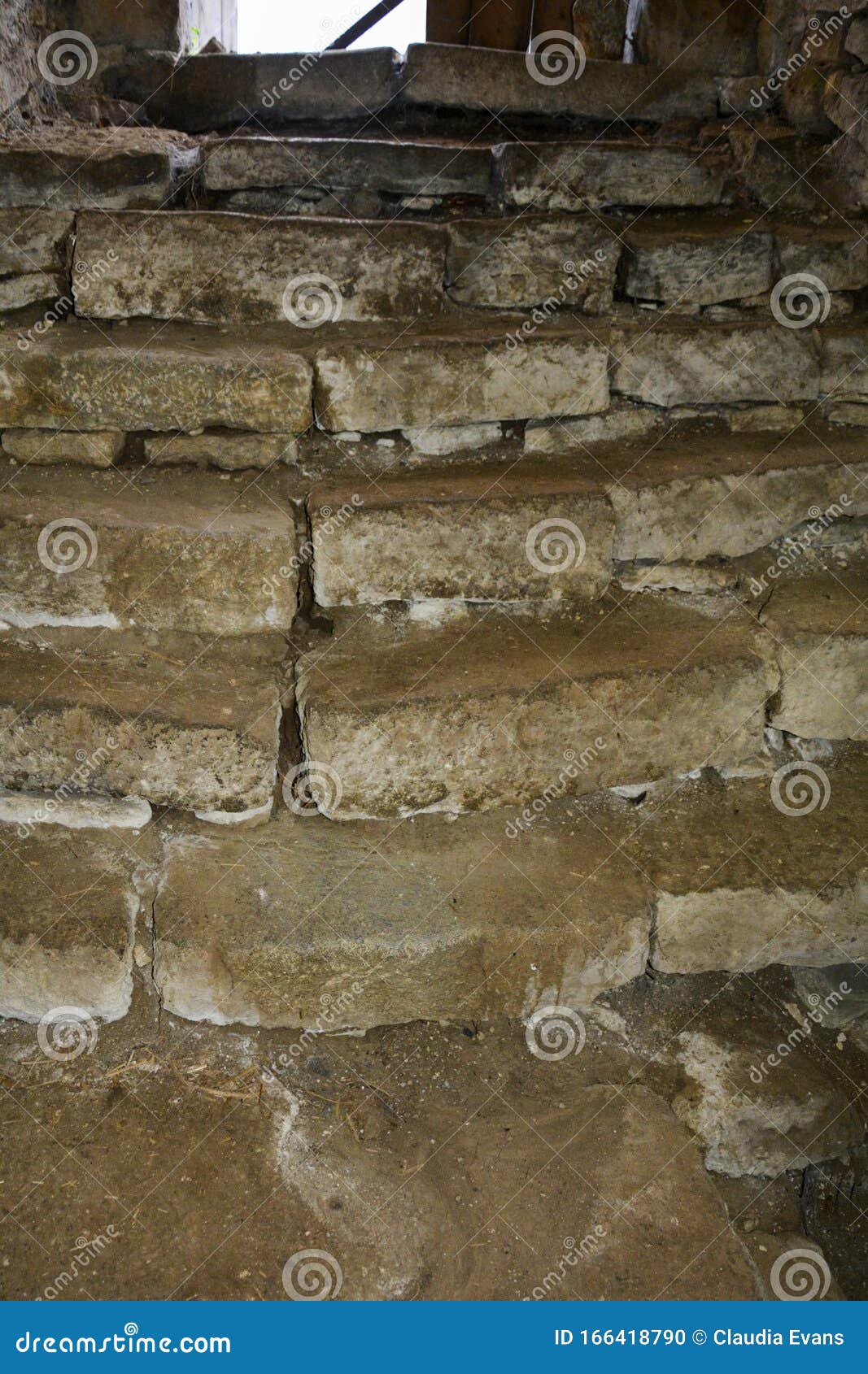 Old Stepped Stone Steps in a Castle Stock Photo - Image of architecture ...