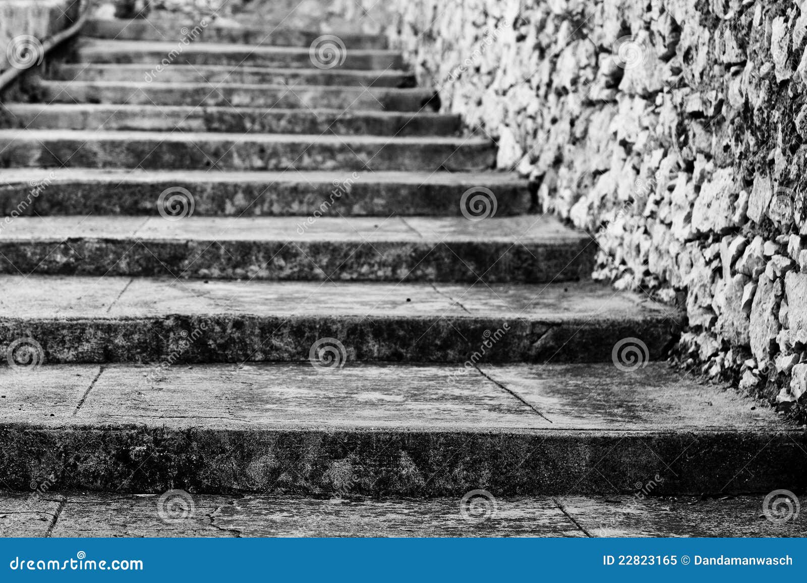 Old Steps in Black and White Stock Image - Image of material, cement ...